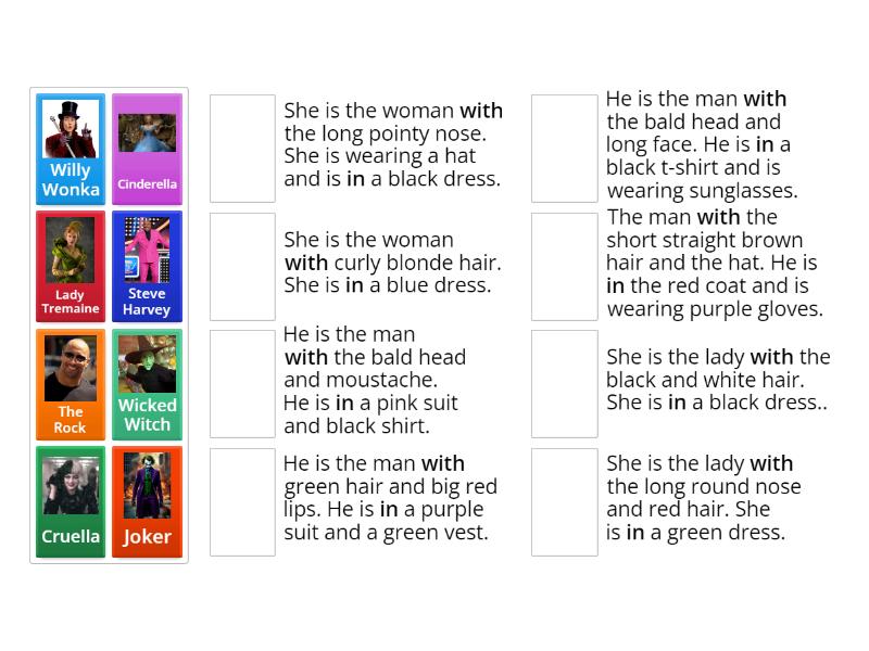 Character Match - Match up