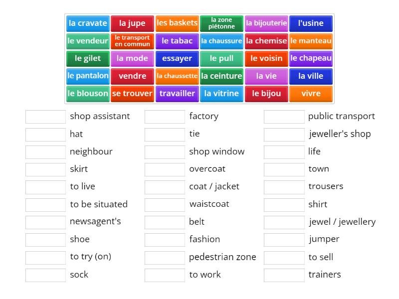 AQA GCSE French : Unit 5 : house and town (part 4) - Match up