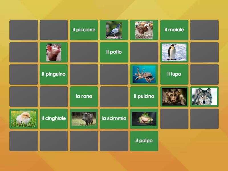 Gli animali II - Matching pairs