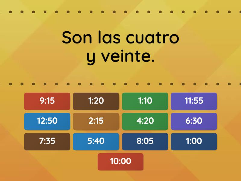 La hora - Find the match