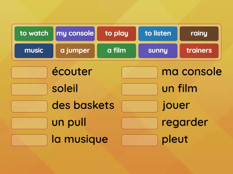 Year 8 Module 6 Key Words - Match up