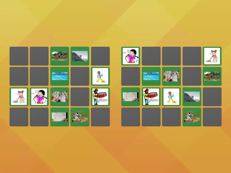 English Club Game - Matching pairs