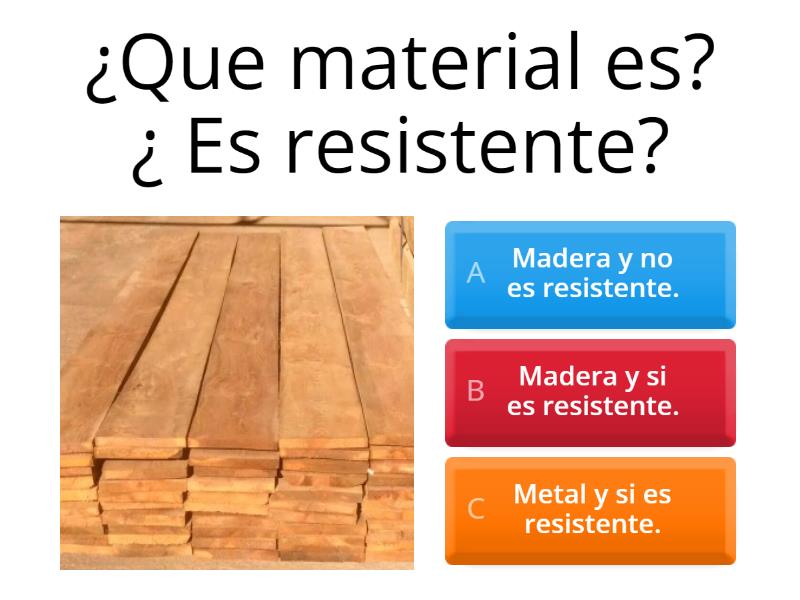 Clasificación de materiales - Quiz