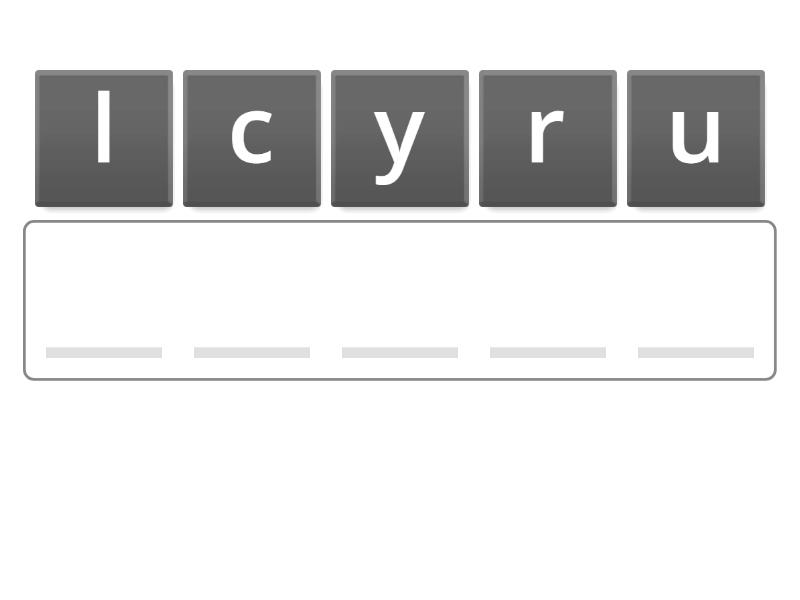 reading Unit 7 - Anagram