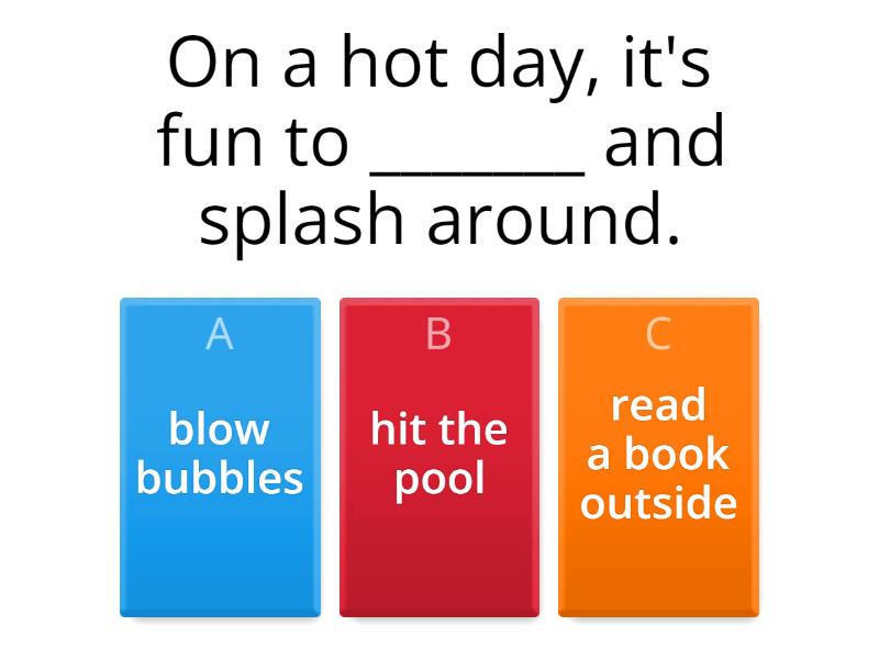 Summer bucket list - Quiz