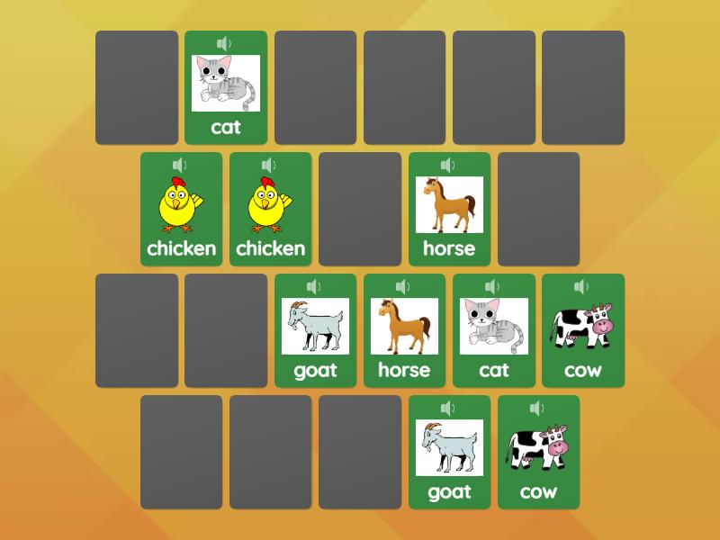 Mars Farm animals - pexeso - Parejas