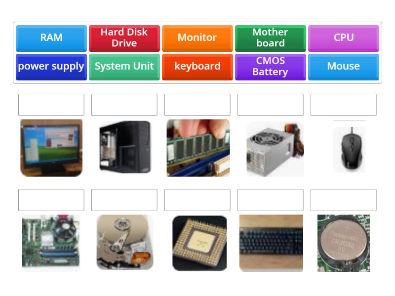 Physical Parts of Computer Mix n Match - Ubalde - Match up