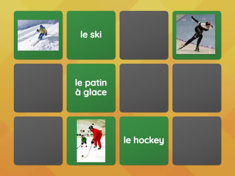 Les Sports d'hiver - Matching pairs