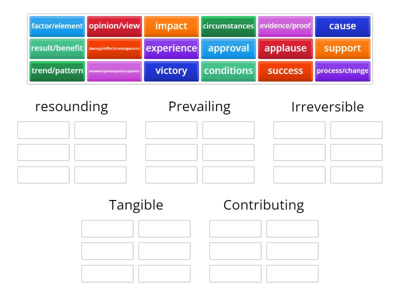 On screen C2 4b collocations - Group sort