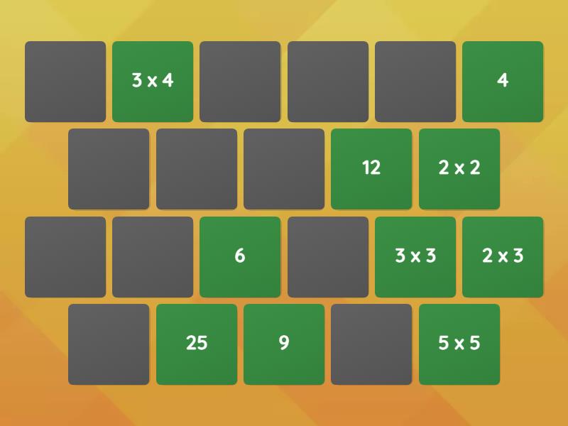 Times Tables #1 - Matching pairs
