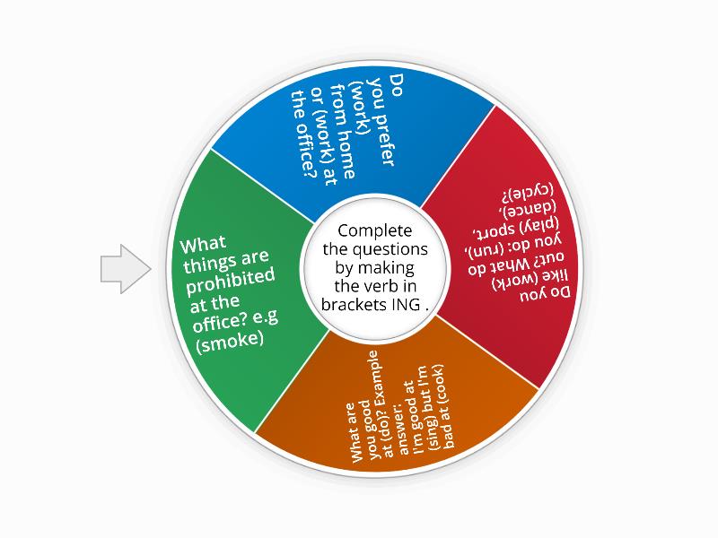 ING questions Boston module 1 - Spin the wheel