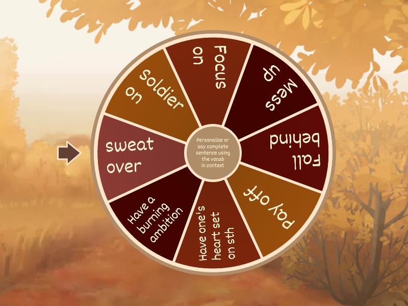 Success phrasal verbs and Idioms - Spin the wheel