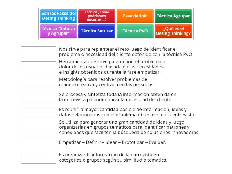 Definiendo la necesidad del cliente - Match up