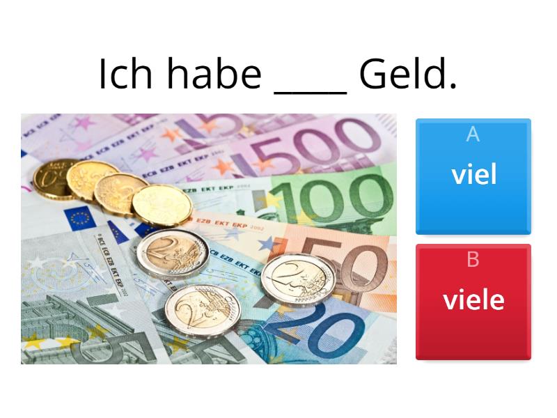 viel viele wenig wenige - Quiz