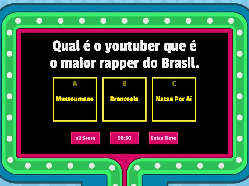 Quiz dos youtubers - Concurso de preguntas
