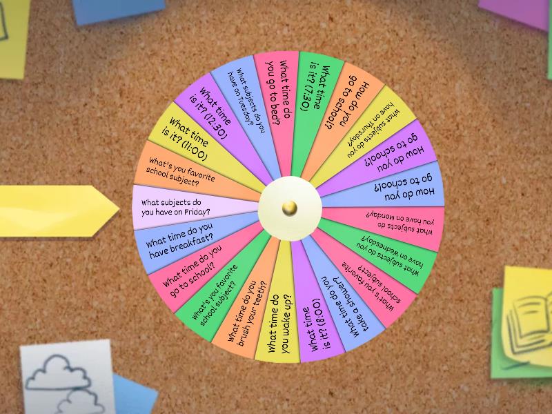 4th grade Review - 1st quarter/2024 - Spin the wheel