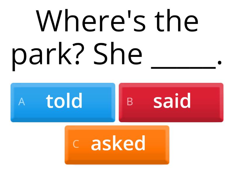 Say, tell, ask - Cuestionario