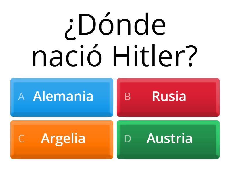 La vida de Hitler - Quiz