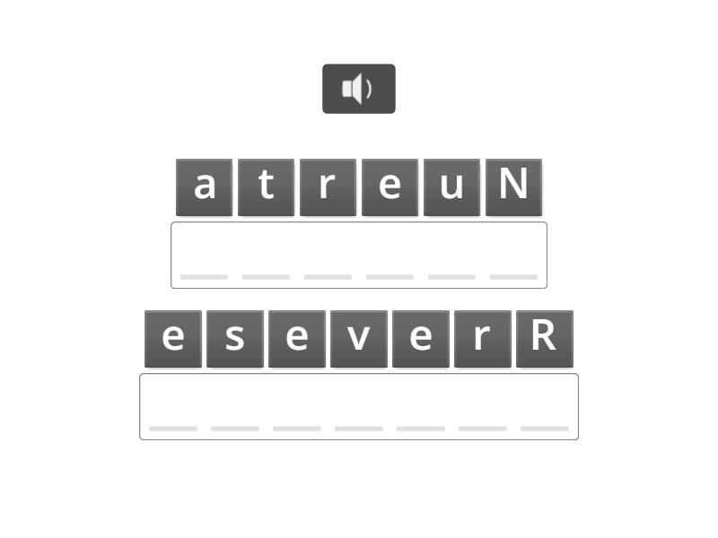 Pre-test：important vocabulary - Anagram