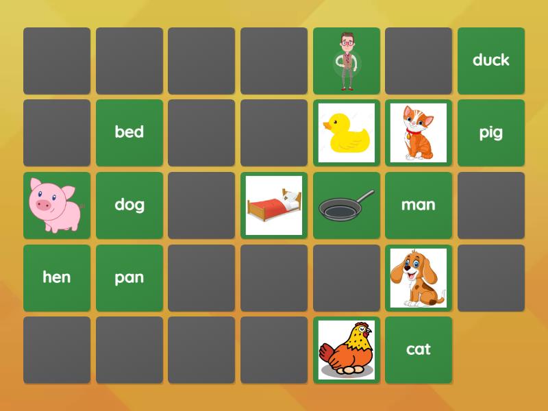 Short vowel sounds - Matching pairs