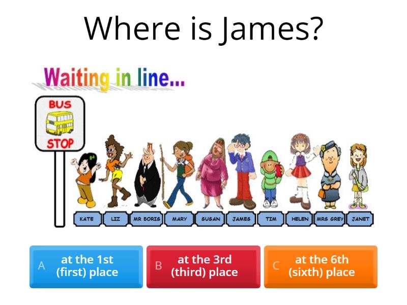 Use ordinal numbers to answer the questions - Cuestionario