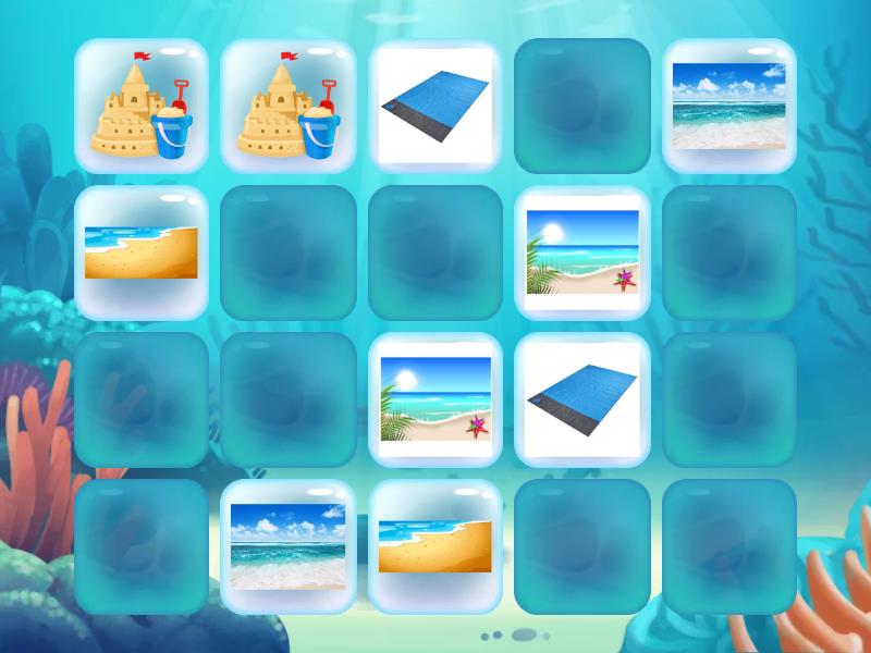 BEACH vocabulary - Matching pairs