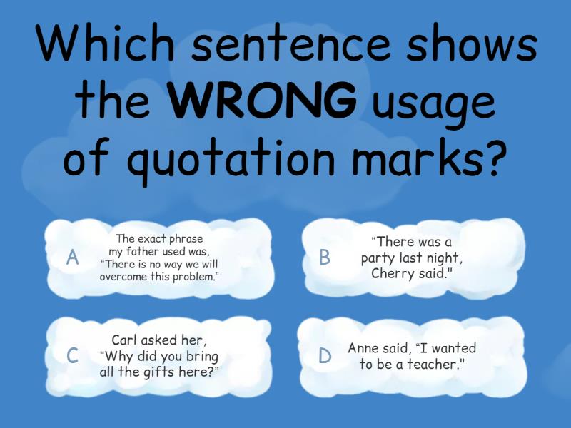 - PUNCTUATION MARK - Quiz