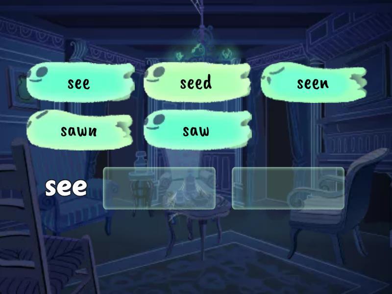 Irregular Verbs Haunted House - Complete the sentence