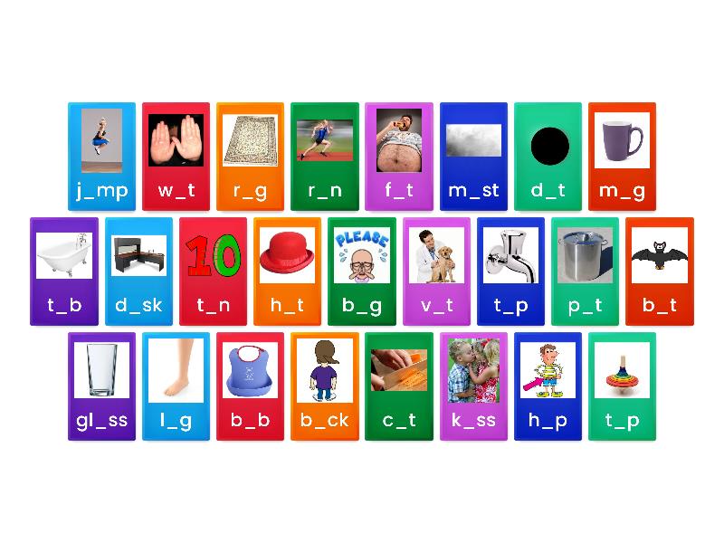 Short vowels - Flip tiles