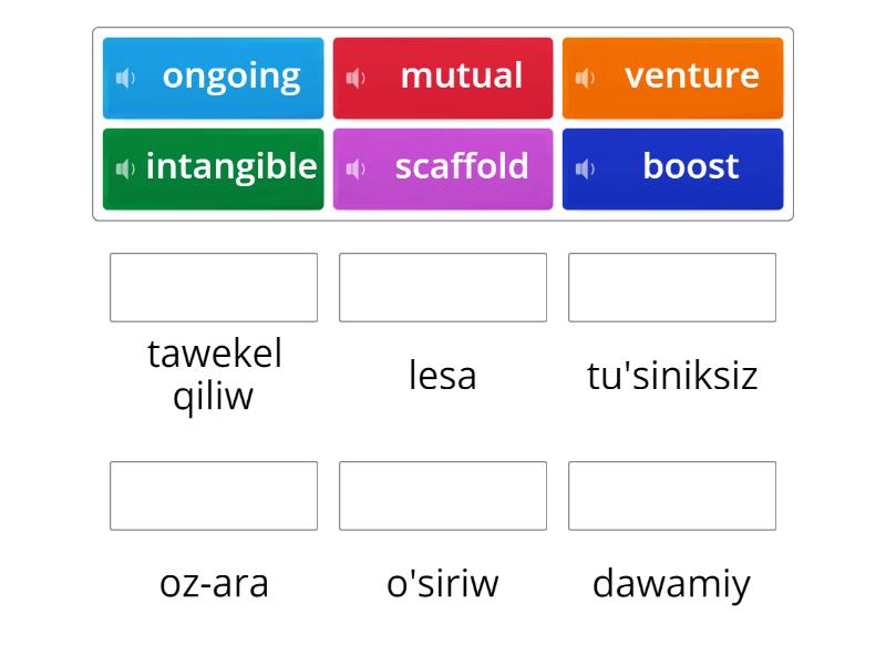 find the translation - Match up