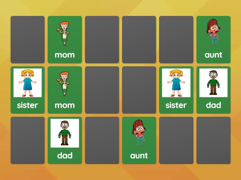 family members - Matching pairs