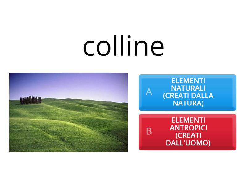 IL DEGLI ELEMENTI NATURALI ED ANTROPICI - Quiz