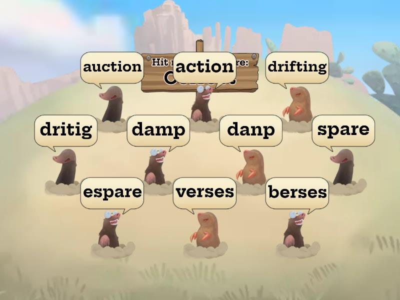 Basic Vocabulary - Whack-a-mole
