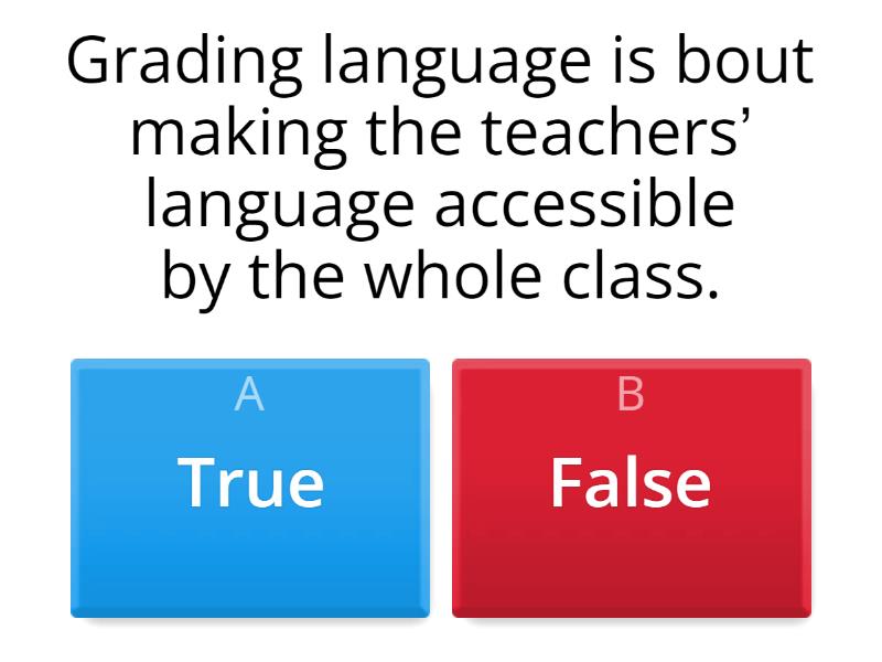 Grading language - Quiz