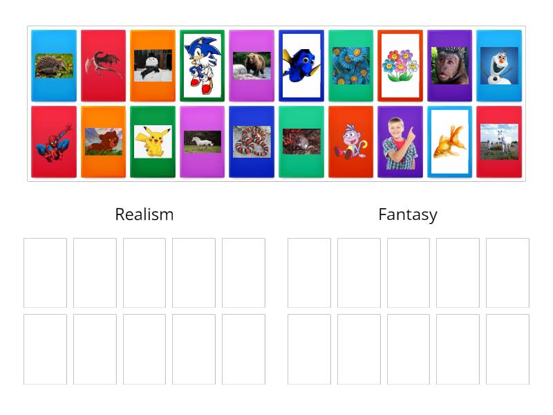 Realism or Fantasy? - Group sort