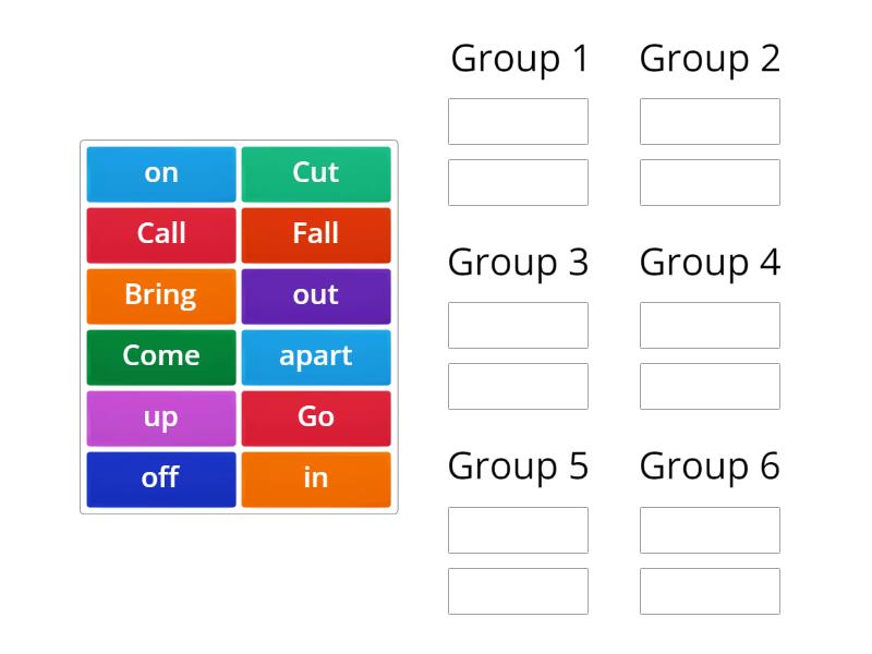 Phrasal Verbs - Group sort
