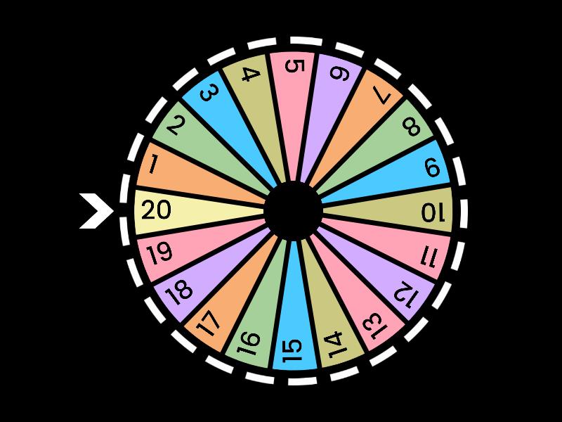 RULETA DE NUMEROS DEL 1 AL 20 - Spin the wheel