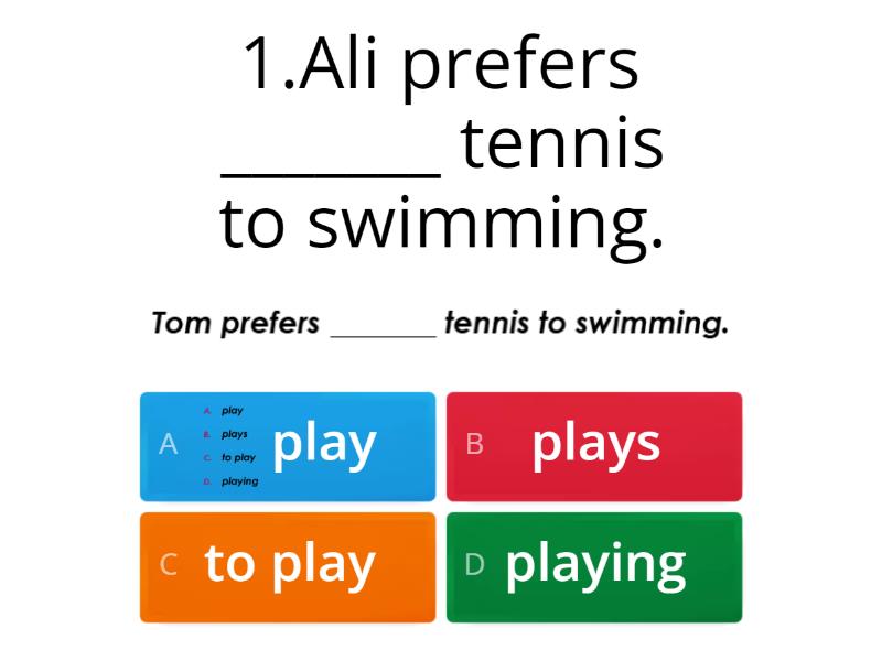 Would rather/would prefer/prefer/ - Quiz
