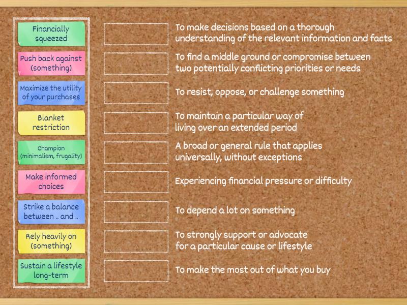 Underconsumption Core matching - Match up
