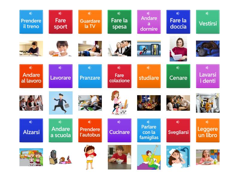 Attività quotidiane in italiano - Desliar