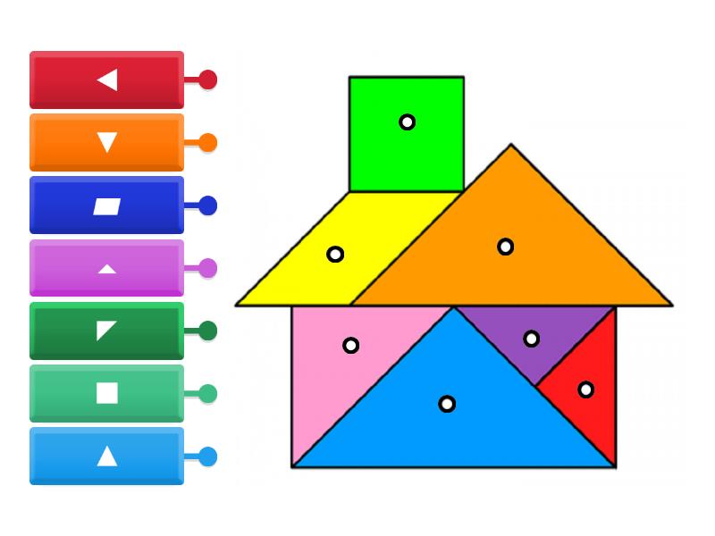 tangram casa - Labelled diagram