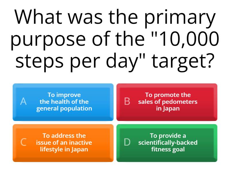 Do you Really Need 10,000 Steps a Day? - Quiz