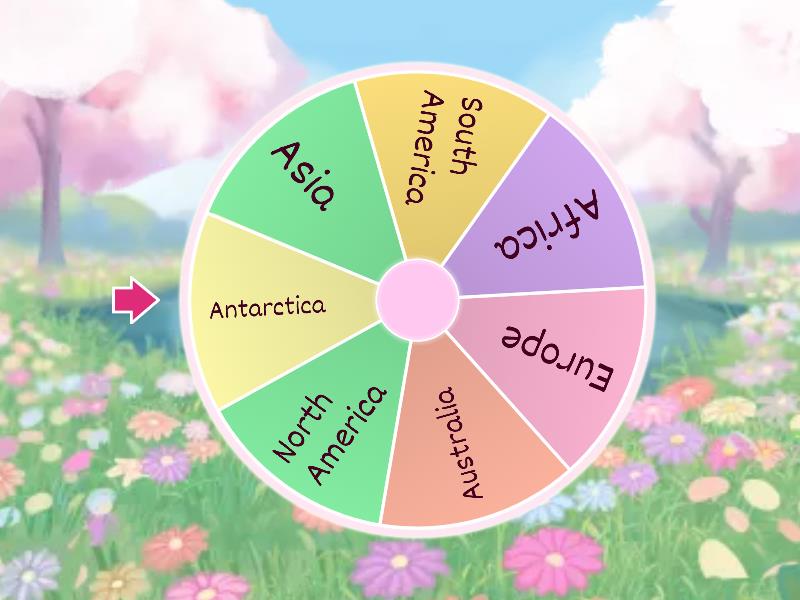 Continents - Spin the wheel