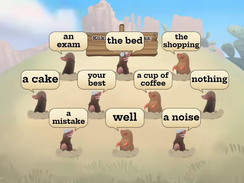 Do/ Make collocations exercise B1 - Whack-a-mole