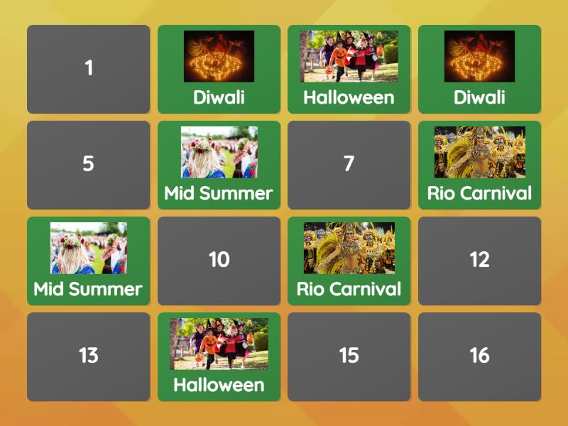 random CELEBRATIONS - Matching pairs