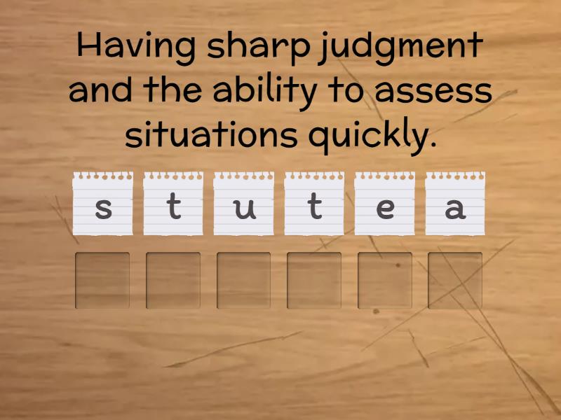 CT Character Traits - Anagram