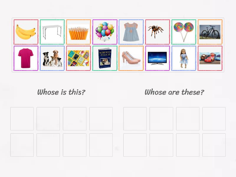 Whose is this / whose are these - Group sort