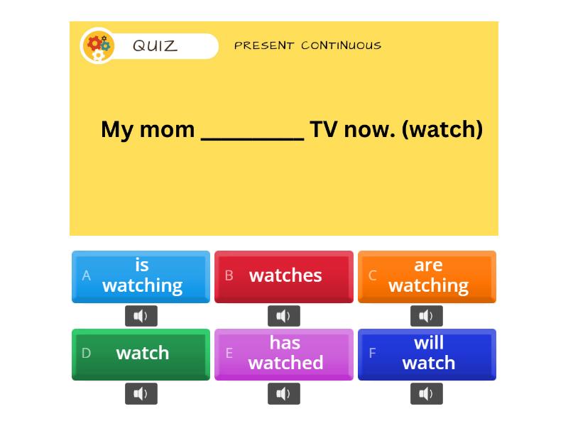 Present Continuous Tense DIAMOND PRE010 - Questionário