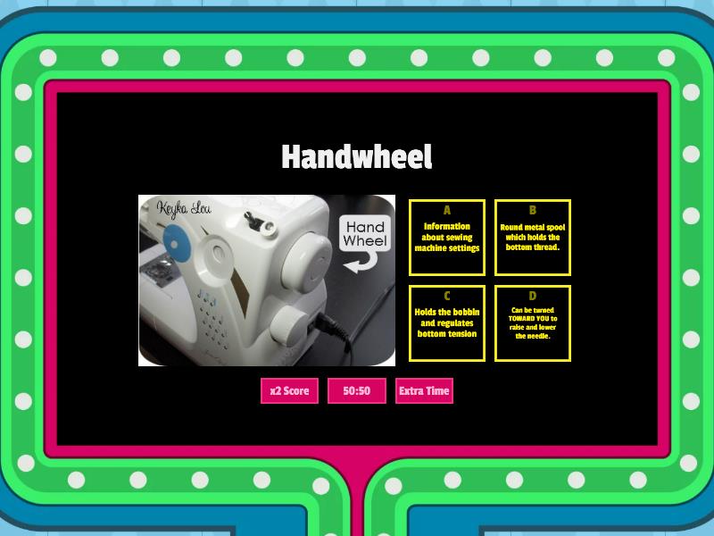 Let's Learn: Sewing machine key parts 1 - Gameshow quiz