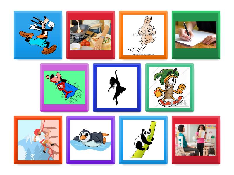 ACTION VERBS - Flip tiles